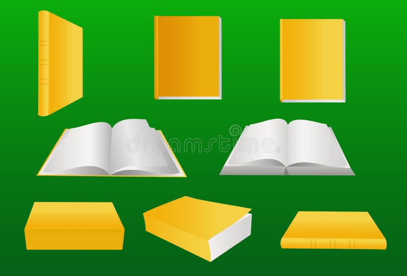 Books in Different Positions Stock Vector - Illustration of book ...