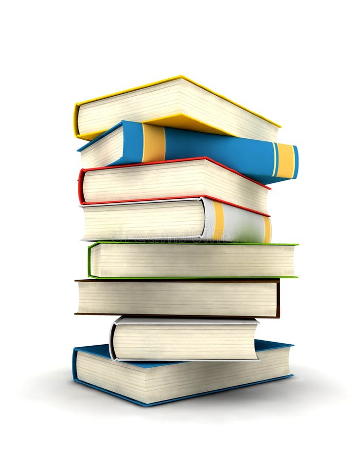 Stack of School Textbooks College Study Books Stock Photo - Image of ...