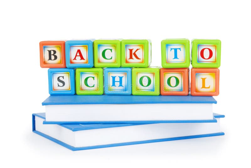 Books and alphabet blocks stock photo. Image of characters - 17272272