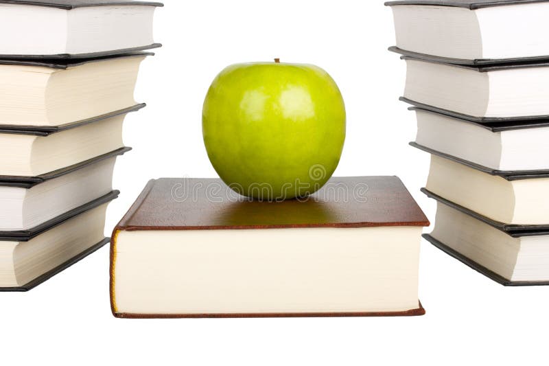 Books Pyramid with Apple on Top Stock Image - Image of archive, bible ...