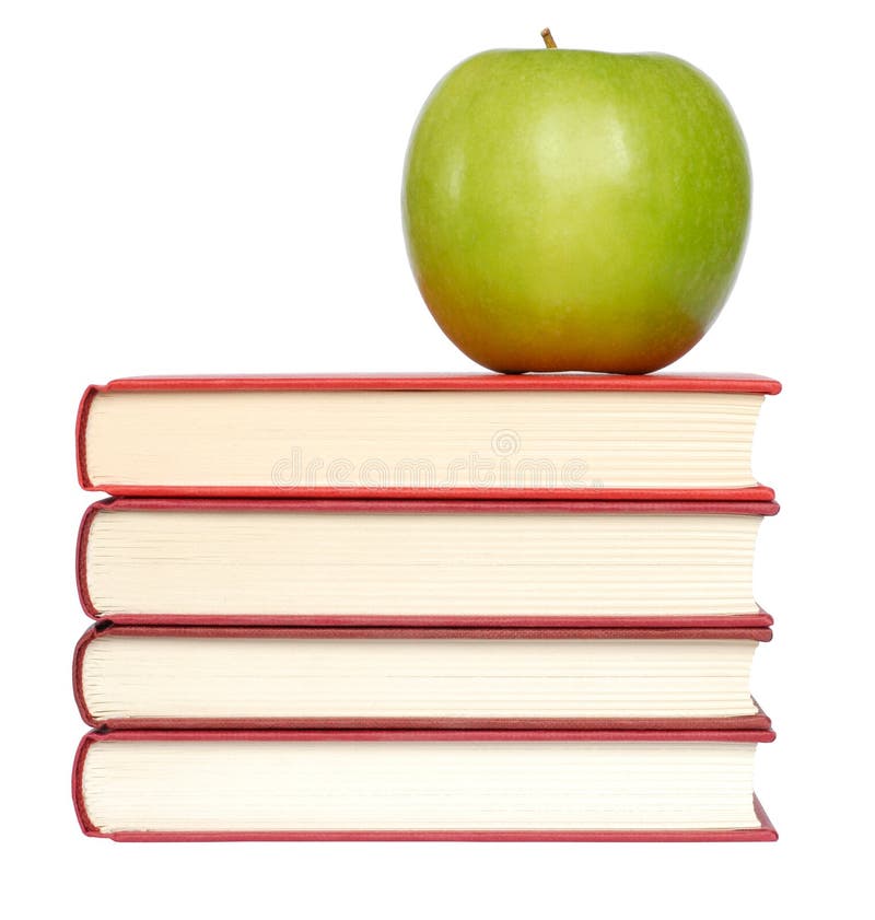 Apples and Books stock image. Image of stack, healthy - 2607701