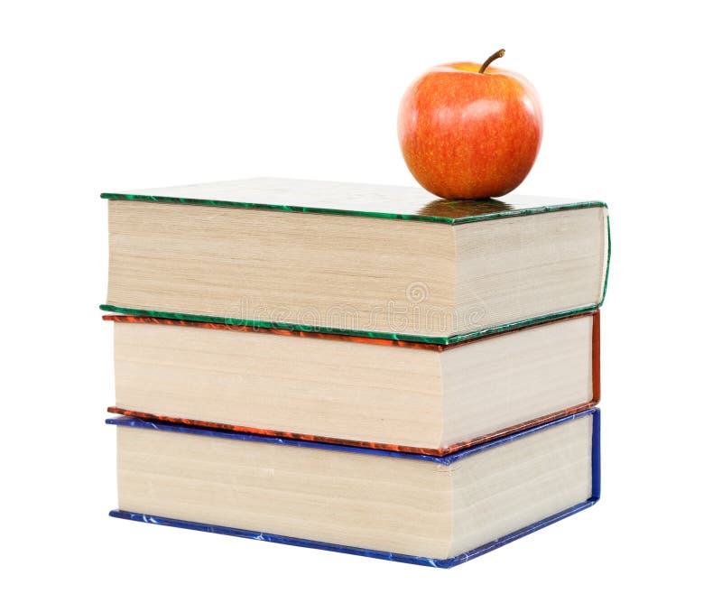 Books and apple stock photo. Image of green, study, colorful - 8101480