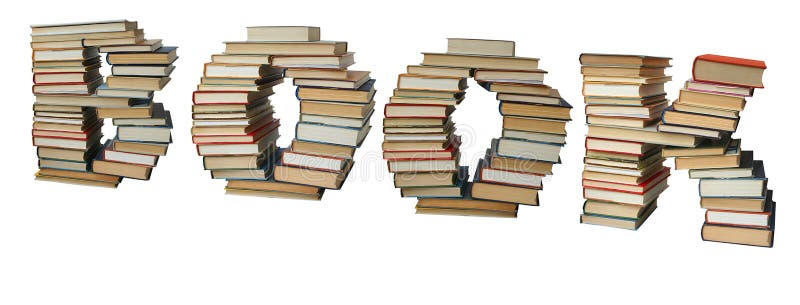 Books Arranged Like Word Book Stock Image - Image of cover, book: 3018943