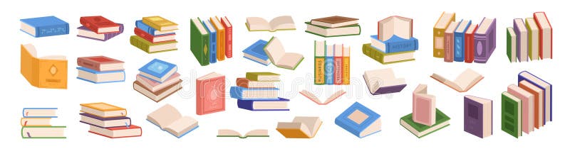 Books. Art and Educational Literature Recent Vector Books Collection in ...