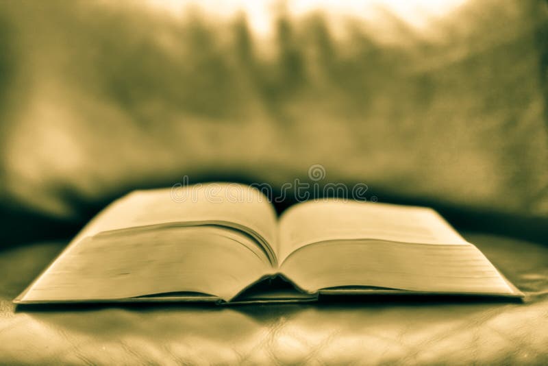 An Ancient Open Sacred Book, Above the Lectern Stock Photo - Image of ...