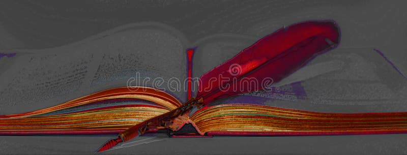 A red pen on an open book stock image. Image of poems - 286301979