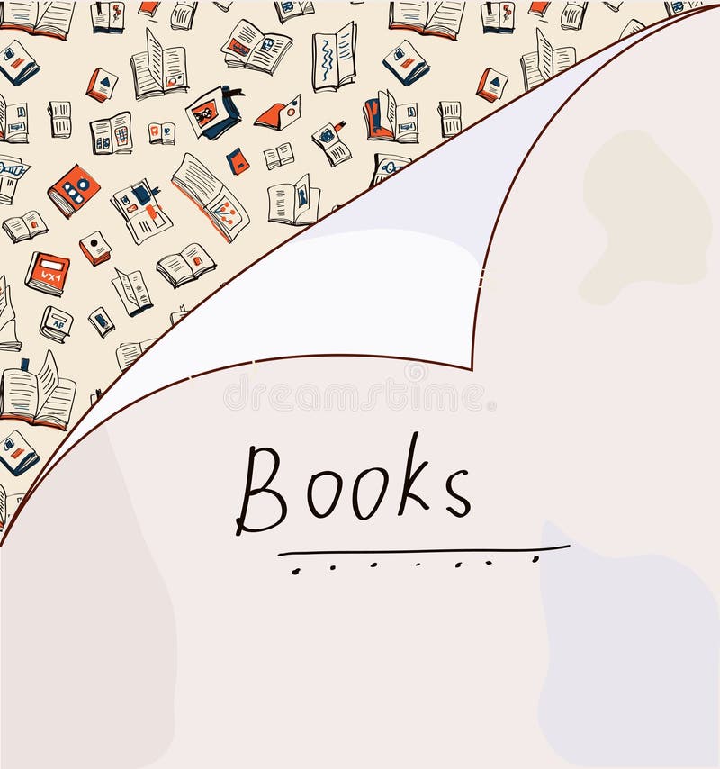 Books Background with Paper Texture Stock Vector - Illustration of ...