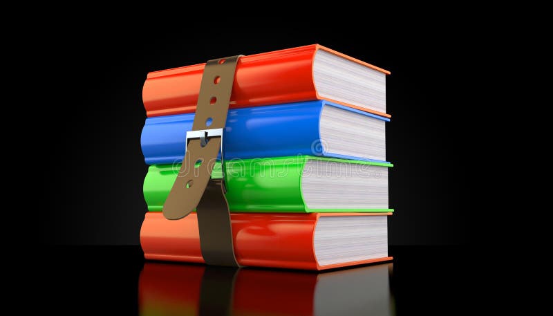 Belt from books stock illustration. Illustration of close - 22930356