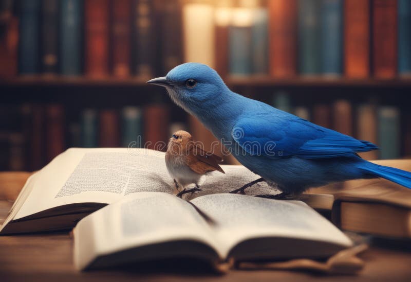 Books Bird Reading Blue Back To School Book Science English Computer ...
