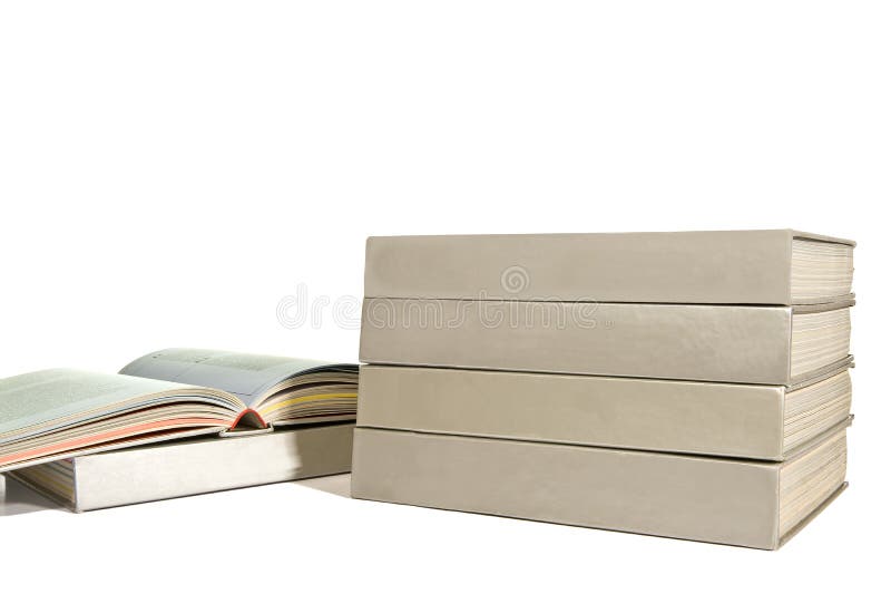 Stack Blank White Book Spines Stock Photos - Free & Royalty-Free Stock ...