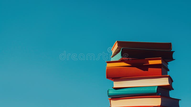 Books on blue background stock image. Image of read - 327489781
