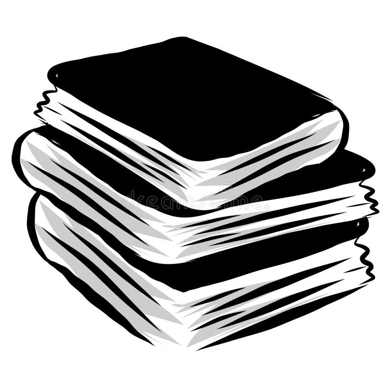 Books Book Stack Drawing Doodle Illustration Icon Design Vector ...