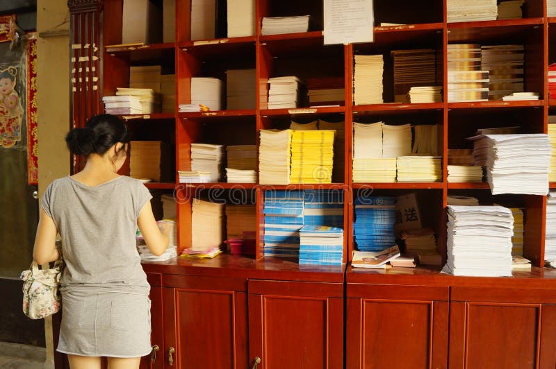 Books and a Bookcase in the Temple Editorial Photo - Image of asia ...