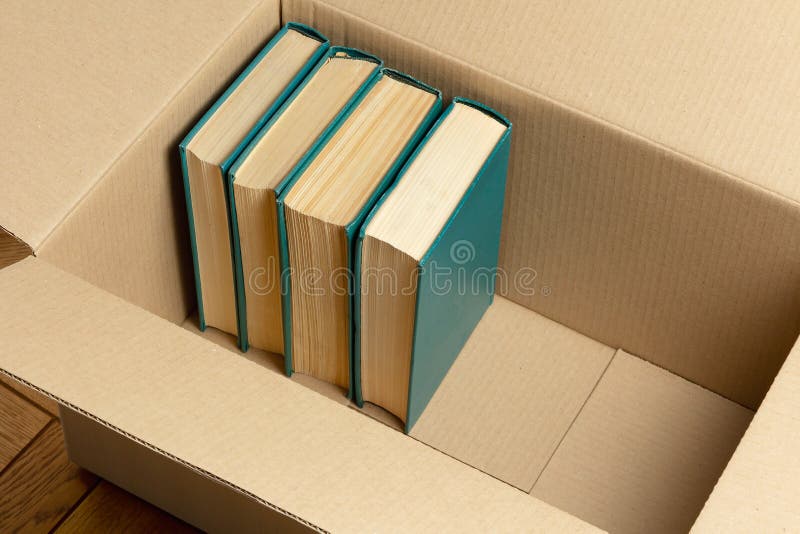 Books in a cardboard box stock image. Image of knowledge - 204494427