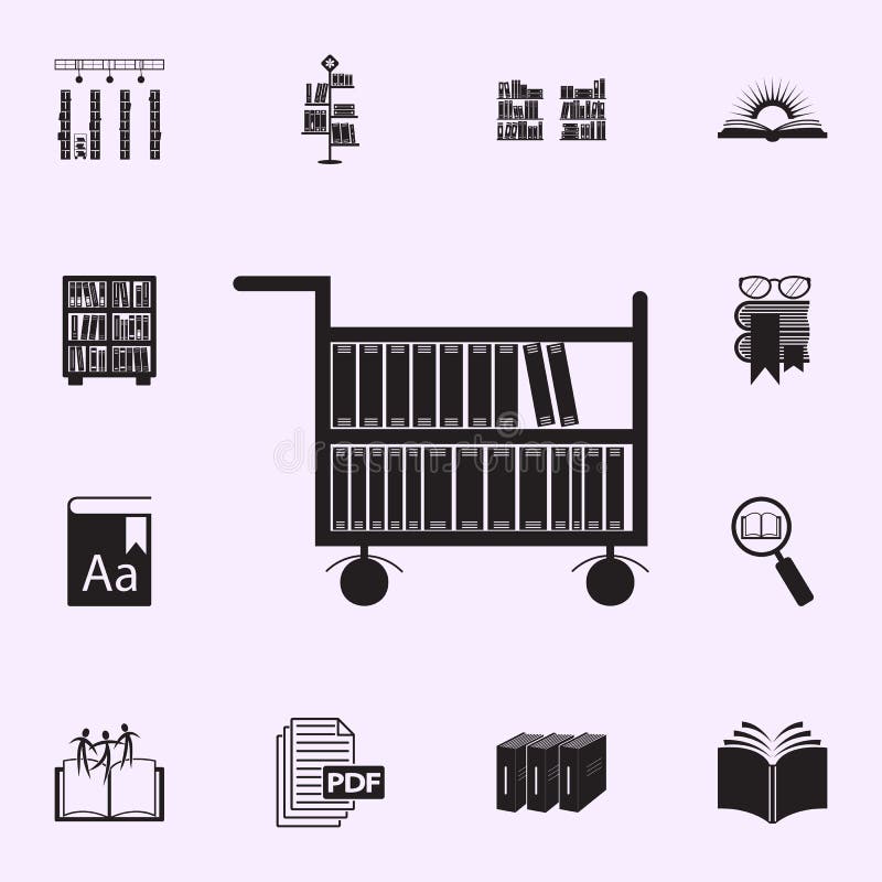 Library cart stock vector. Illustration of place, study - 41068959