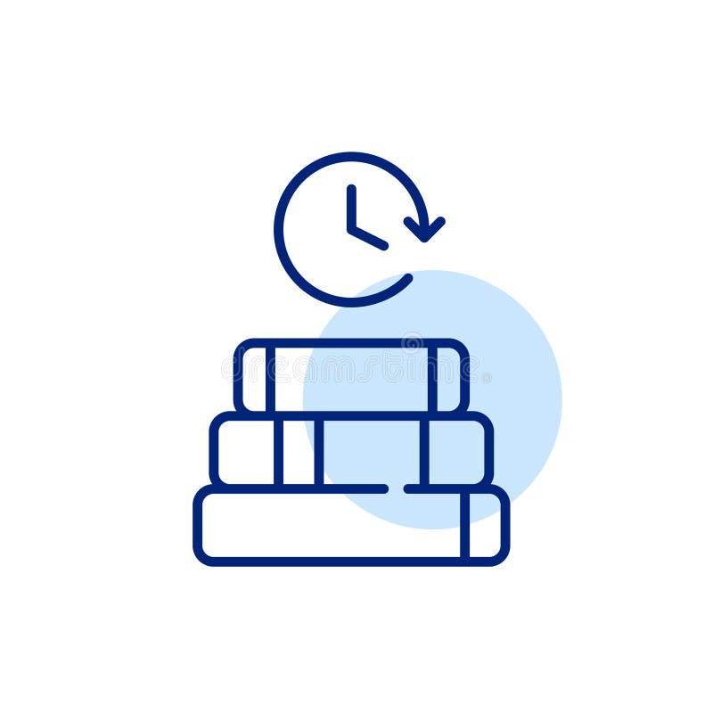 Books and Clock. Reading and Learning Time, Library Schedule. Timed ...