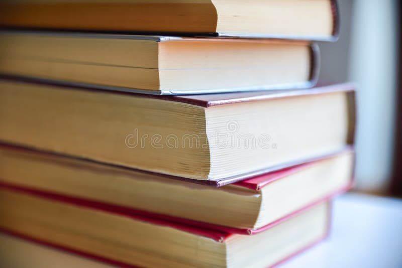 Open and Closed Books on a Table Stock Photo - Image of novel, high ...