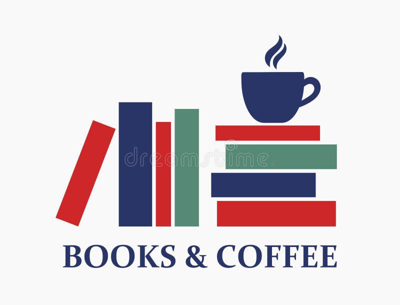 Books and Coffee Flat Design Illustration Stock Vector - Illustration ...