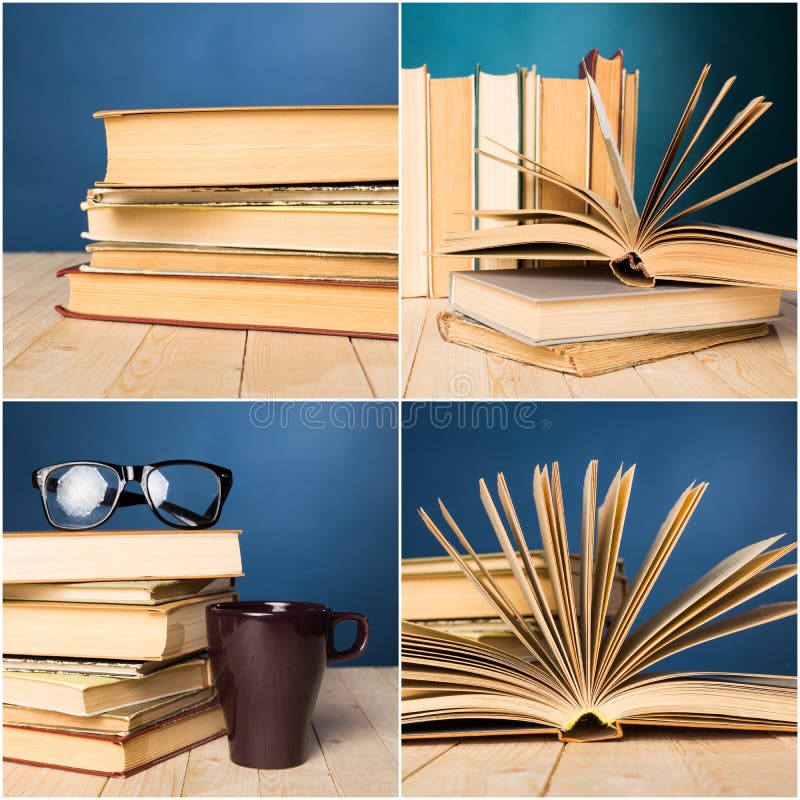 Books collage stock photo. Image of collage, education - 61686958