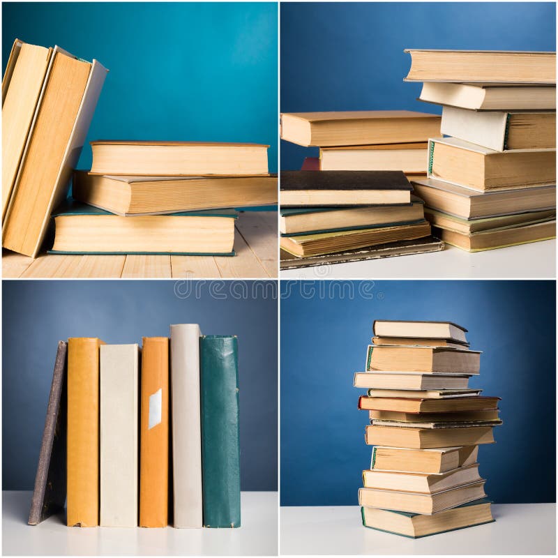 Books collage stock photo. Image of knowledge, library - 61687282