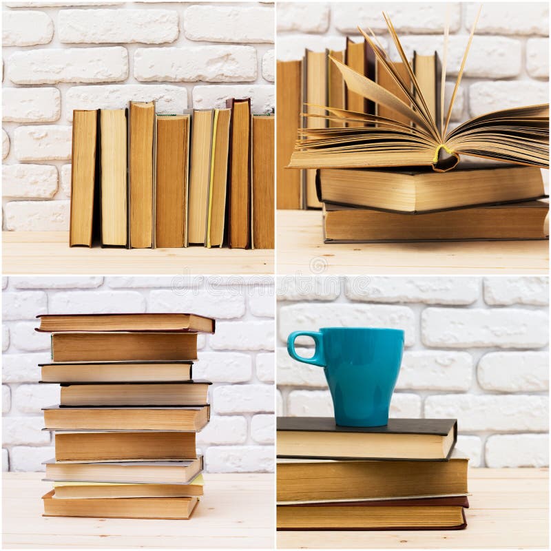 Books collage stock photo. Image of health, books, education - 61687306