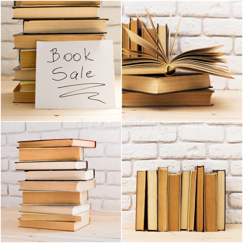 Books collage stock photo. Image of university, educational - 61688518