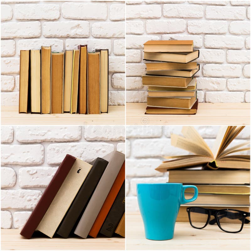 Books collage stock photo. Image of health, books, education - 61687306