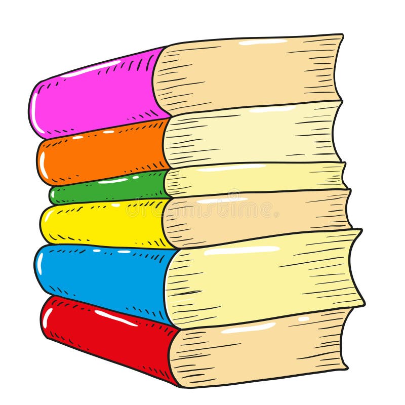 Books with Color Covers. Vector Books Isolated Stock Illustration ...