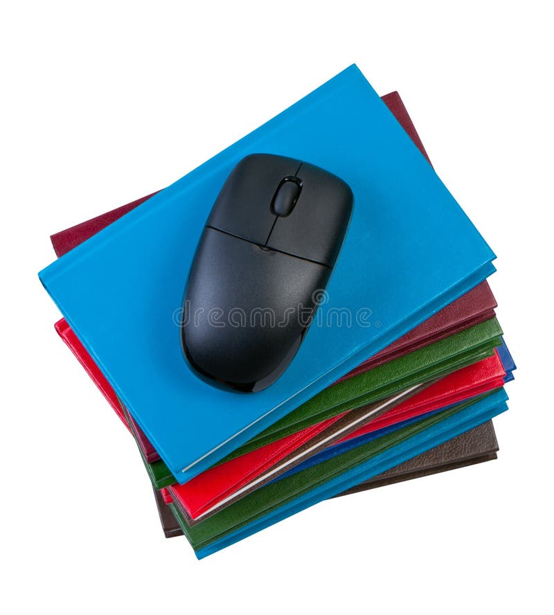 Books and the Computer Mouse. Stock Photo - Image of mouse, reading ...