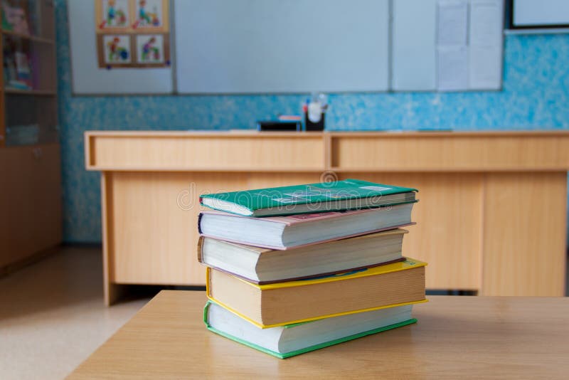 School Teachers Classroom Desk Stock Image - Image of busy, primary ...