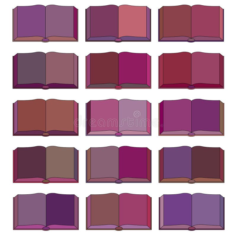 Books of Different Color. Raster Stock Illustration - Illustration of ...