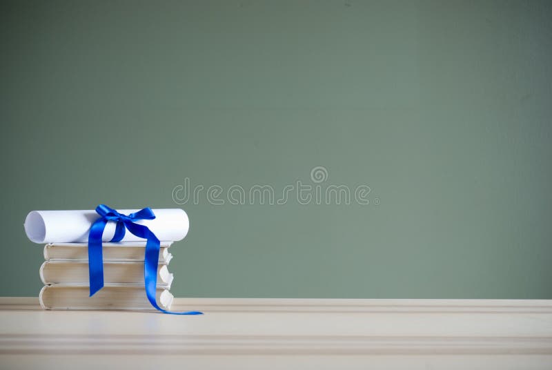 Books and diploma stock image. Image of school, study - 69641465