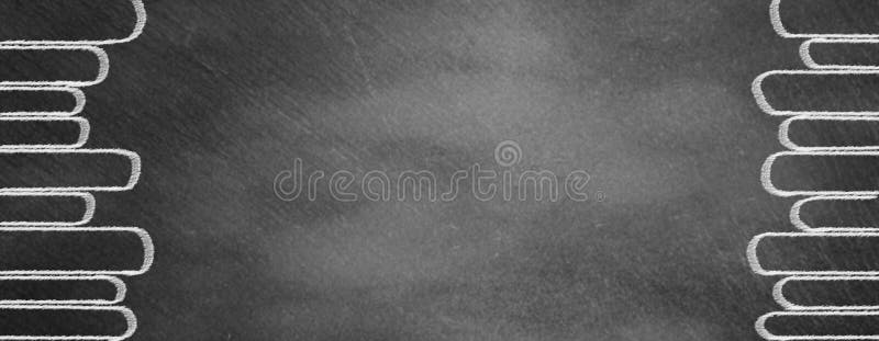 Books, Drawn on a Slate Board, Copy Space Stock Illustration ...