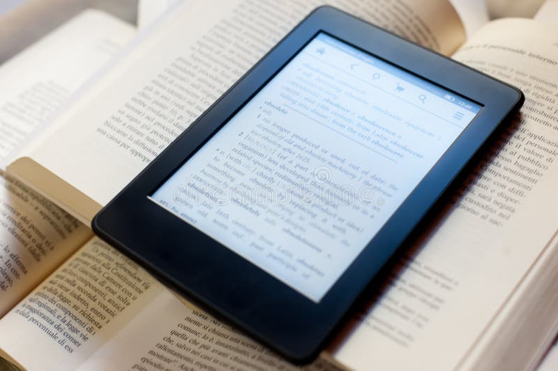 Books and ebook reader stock image. Image of learning - 62976143