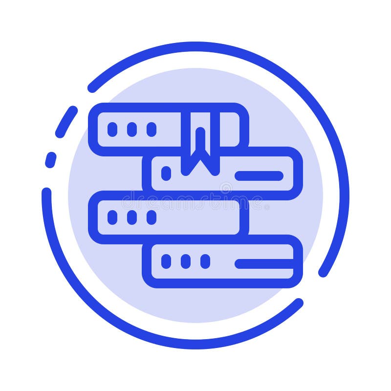 Books, Education, Library, Study Blue Dotted Line Line Icon Stock ...