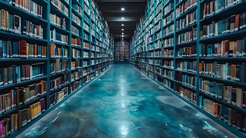 Books Fill Library Shelves Offering a Wealth of Knowledge for Readers ...