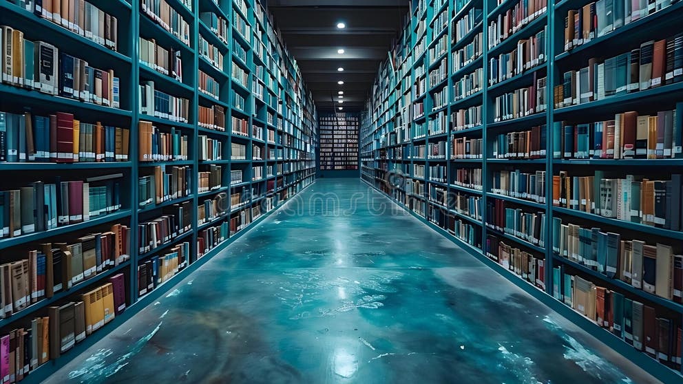 Books Fill Library Shelves Offering a Wealth of Knowledge for Readers ...