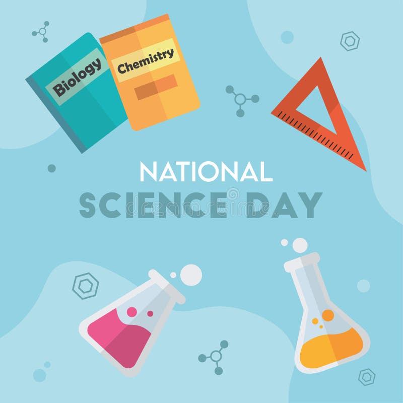 Books and Flasks Science Theme. Vector Stock Illustration ...