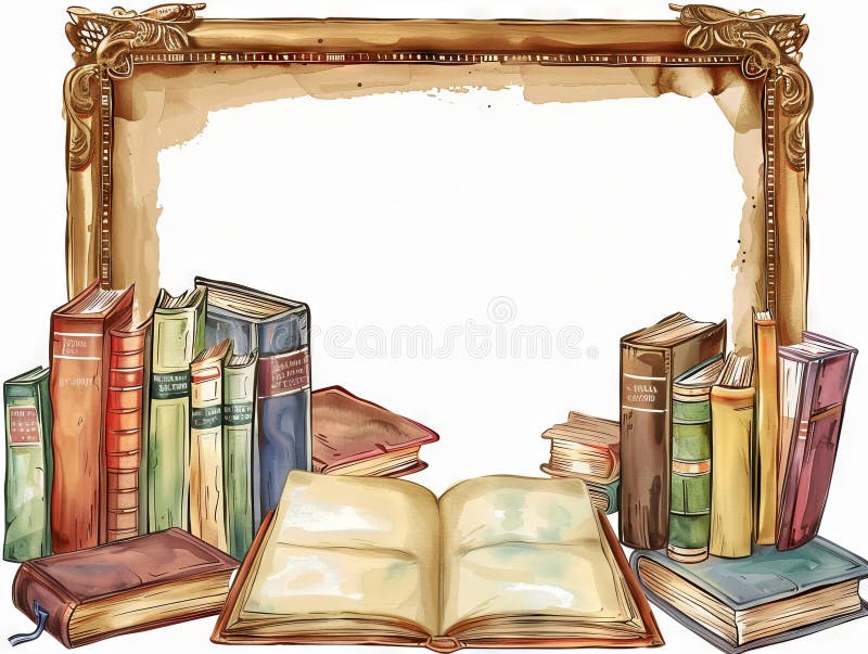 Book Background Graphic Template Stock Illustration - Illustration of ...