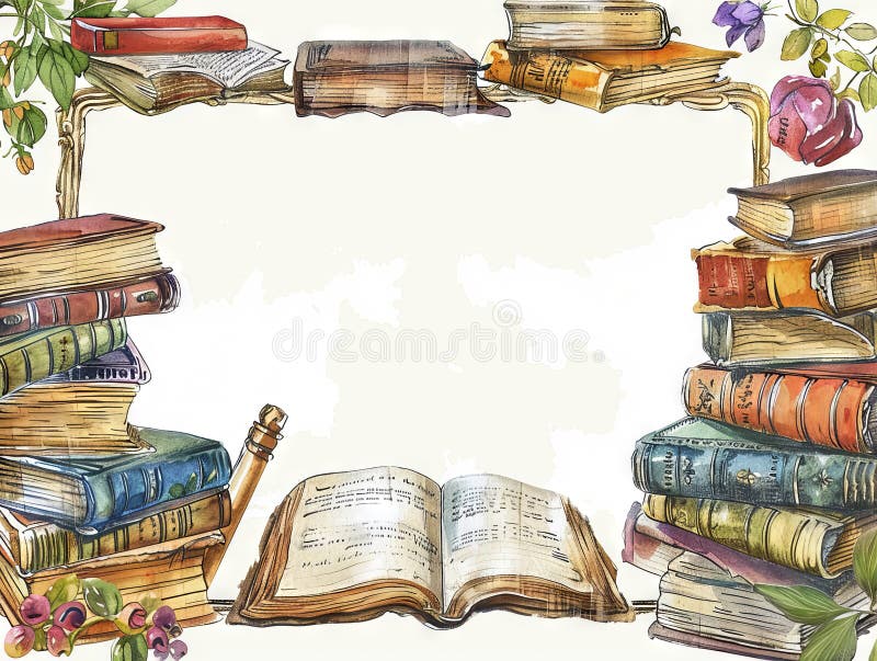 Book Background Graphic Template Stock Illustration - Illustration of ...
