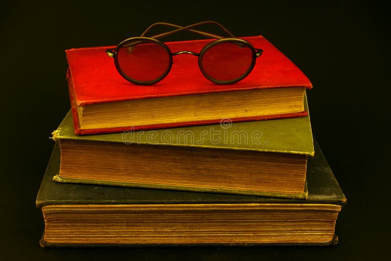 Books with Glasses stock photo. Image of hardback, paper - 11441814