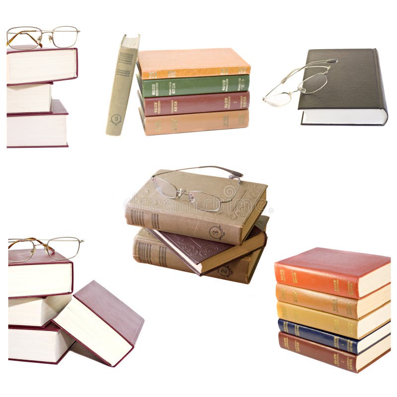 Books with glasses stock photo. Image of literary, stack - 13129596