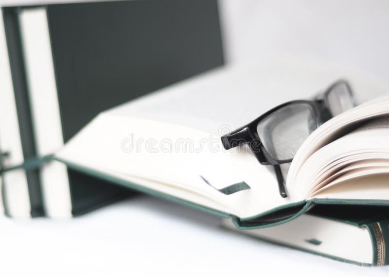 Books and glasses stock image. Image of novel, reading - 15329229