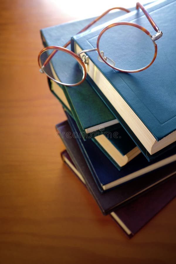 Glasses on open books stock photo. Image of pages, spectacles - 15548188