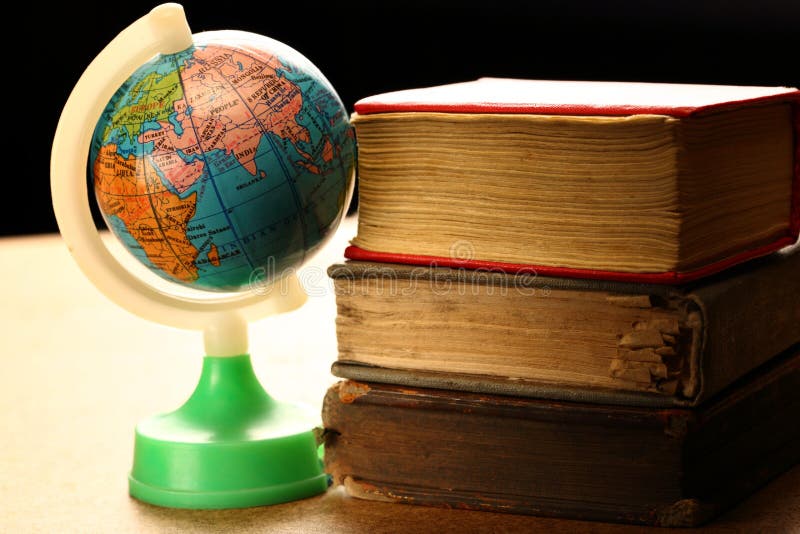 Books and globe stock photo. Image of literature, private - 29217074