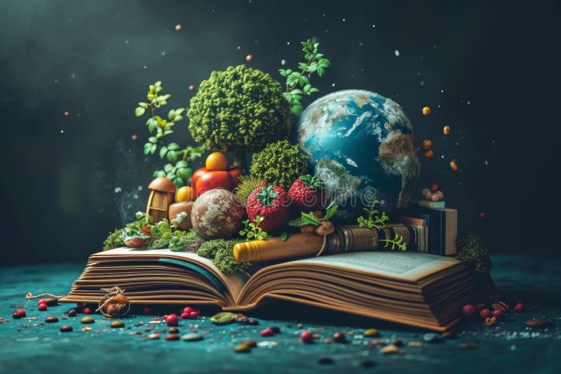 Books and a Globe on a Table in a Modern Interior, the Concept of ...