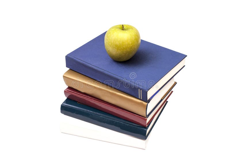 Red Apple on Book and ABC Wooden Letter Blocks Stock Photo - Image of ...