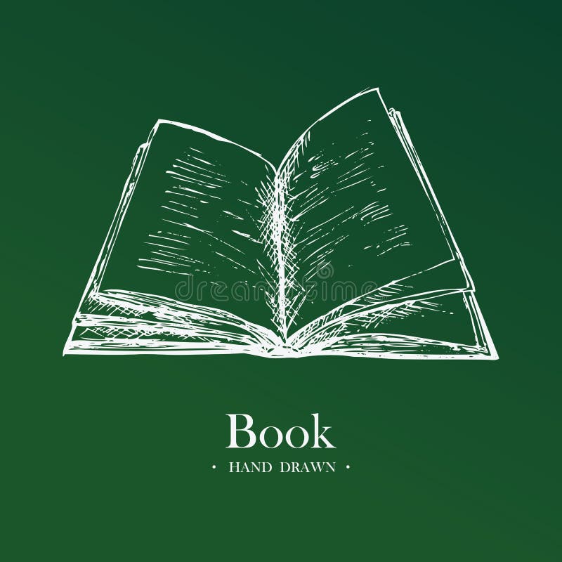 Books, Hand Drawn Sketch Vector Illustration. Stock Vector ...