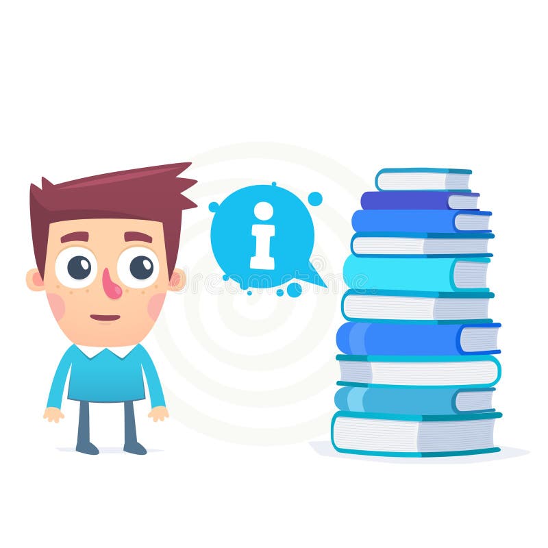 The Books Have Answers To All Questions Stock Vector - Illustration of ...