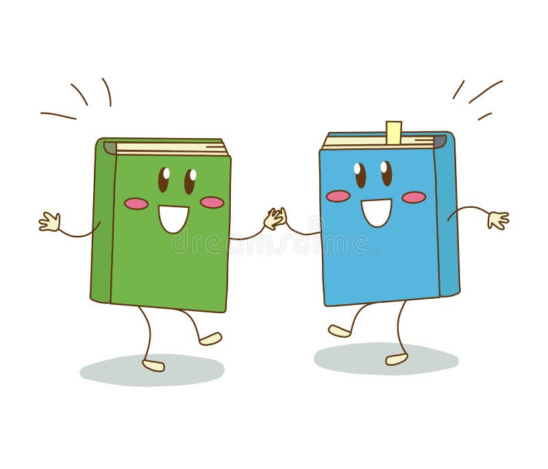 The books are having fun. stock vector. Illustration of nature - 123432816